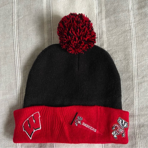 Accessories | University Of Wisconsin Pom Pom Hat | Poshmark